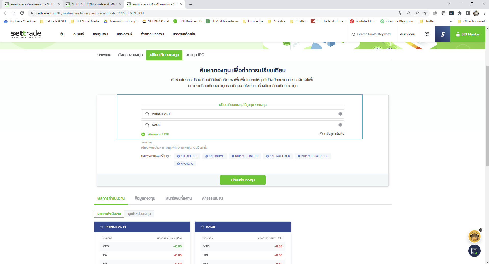 การสร้างพอร์ตการลงทุนจากข้อมูลในเว็บไซต์ www.set.or.th และ www.settrade.com - SETTRADE.COM